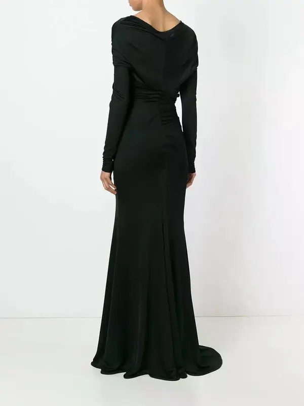 Givenchy Gathered Cascading Gown
