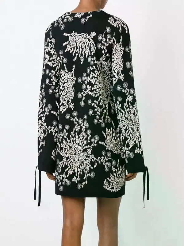 Chloé Floral Knit V-neck Dress