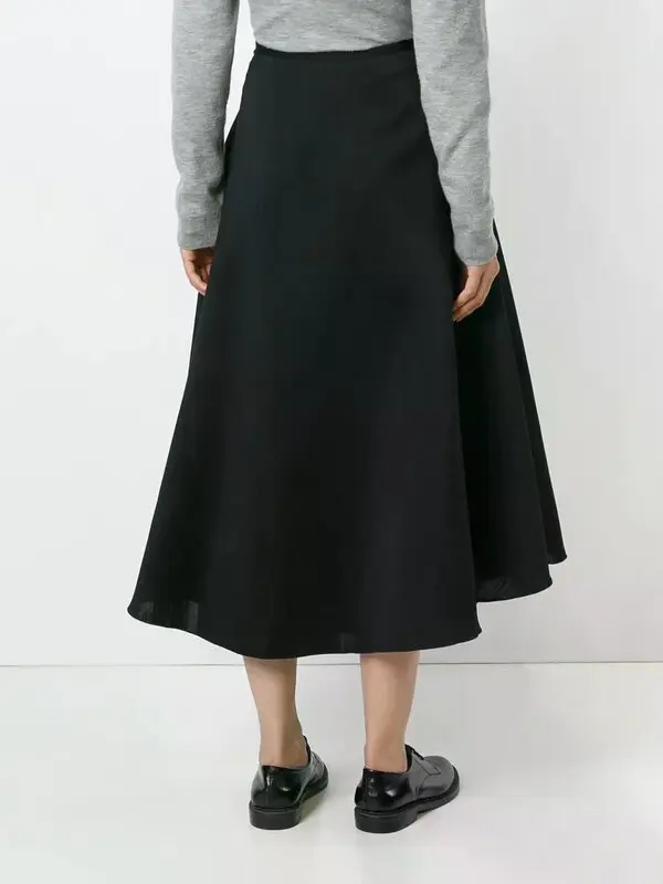LANVIN Silk-wool Blend Midi Skirt
