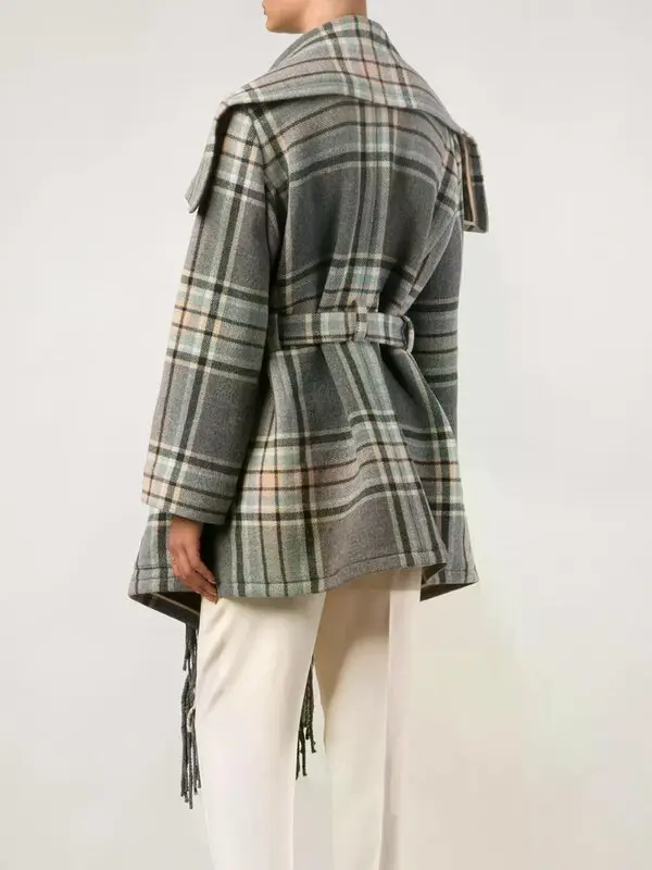 Chloé Check Belted Coat