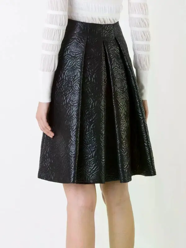 Alexander McQueen Raised Rose A-line Skirt
