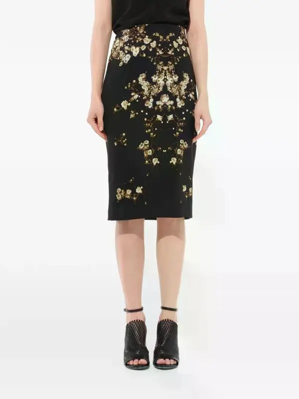 Givenchy Midi Pencil Skirt With Floral Print