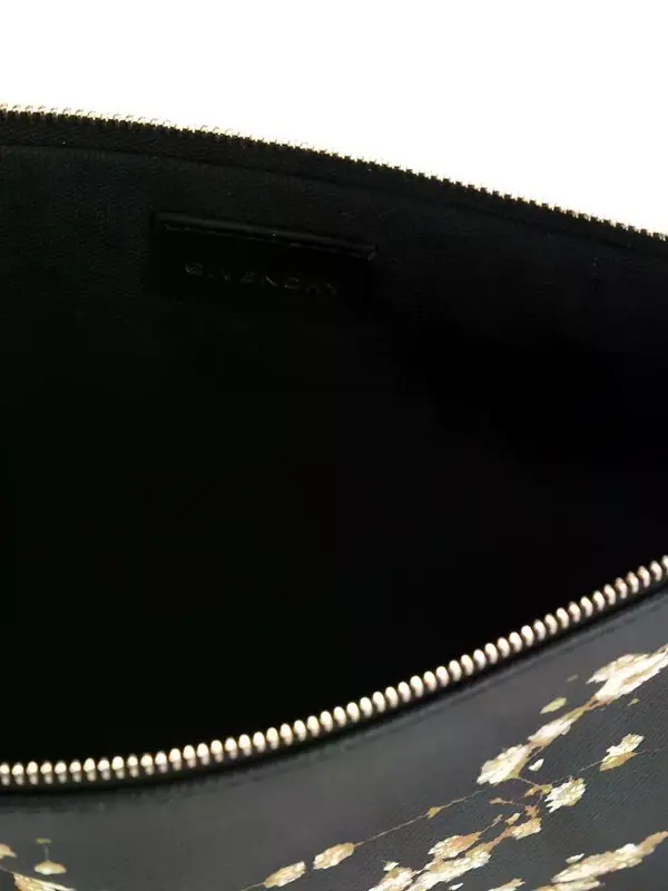 Givenchy Floral Print Calf Leather Clutch