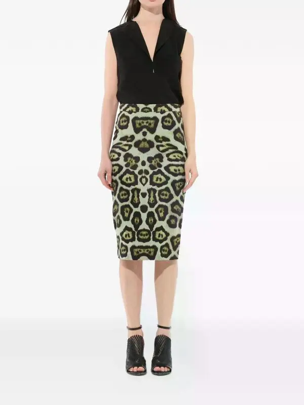 Givenchy Leopard Print Pencil Skirt