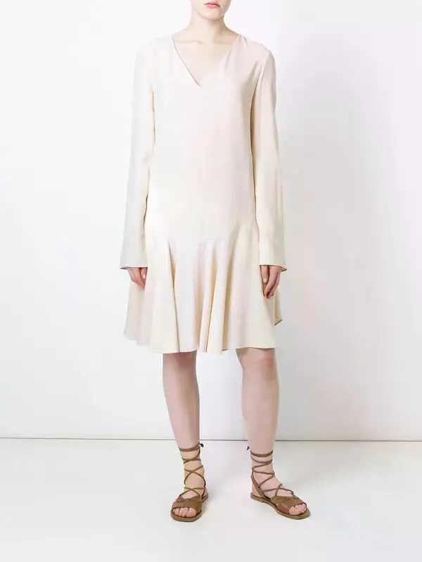 Chloé Flared Hem Midi Dress