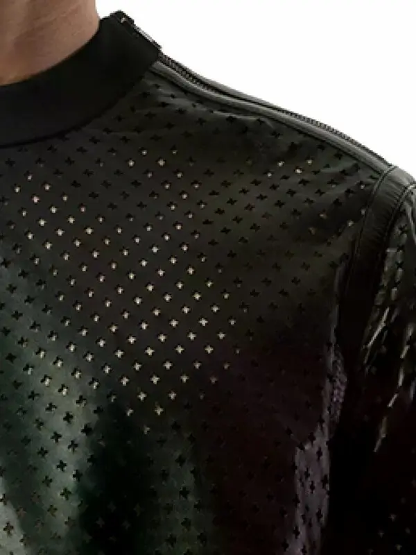 Givenchy Perforated Leather Sweatshirt