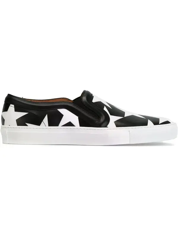 Givenchy Star Print Slip-on Sneakers - Black