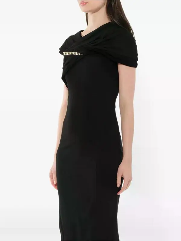 Givenchy Asymmetrical Wrap Midi Dress