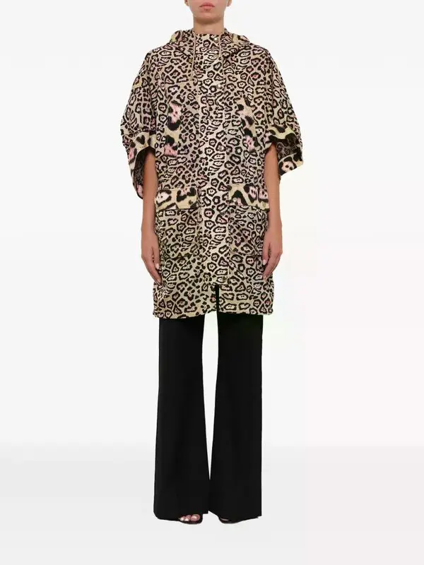 Givenchy Oversized Leopard Print Coat