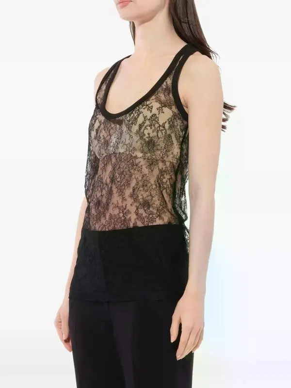 Givenchy Sheer Floral Lace Vest Tank Top