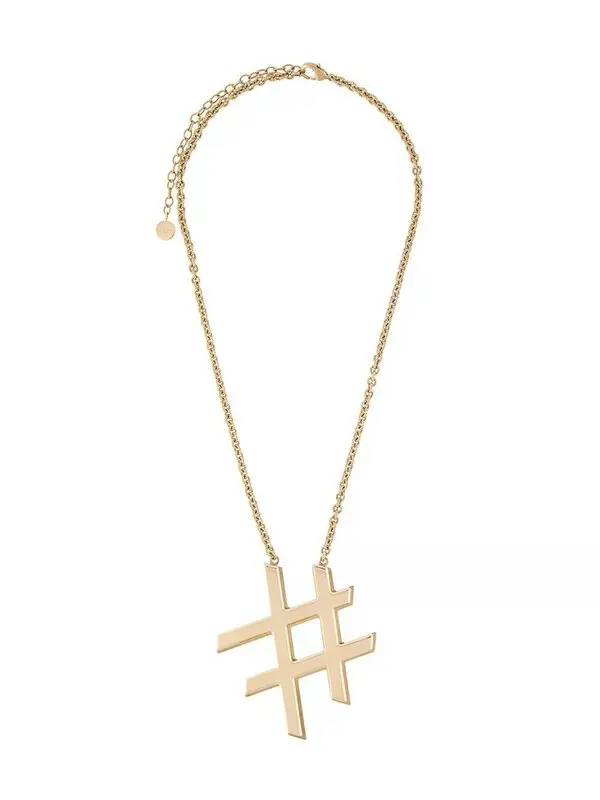 LANVIN Hashtag Necklace - Metallic