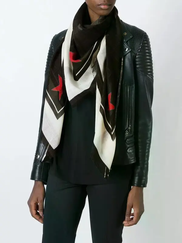 Givenchy Rottweiler Printed Scarf - Black