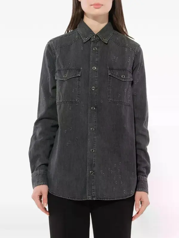Givenchy Distressed Denim Shirt