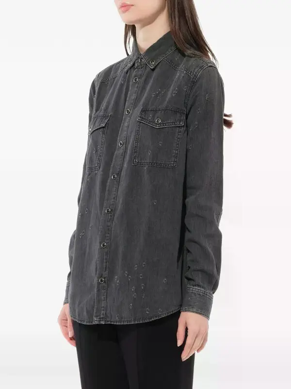 Givenchy Distressed Denim Shirt