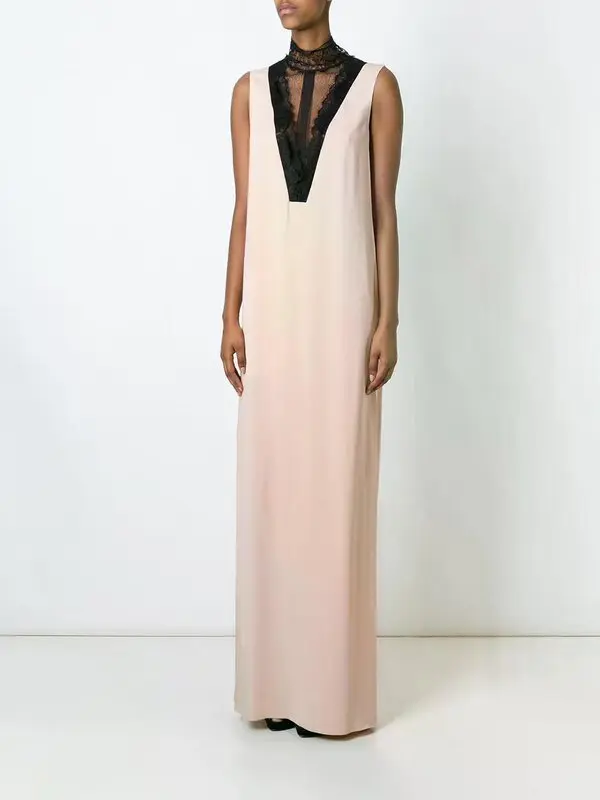 LANVIN Lace Effect Maxi Dress