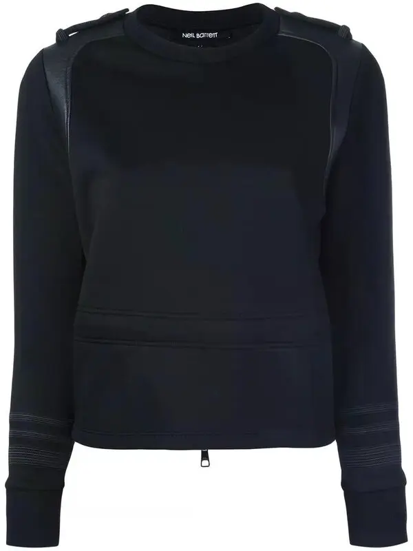 Neil Barrett Leather Detail Sweatshirt
