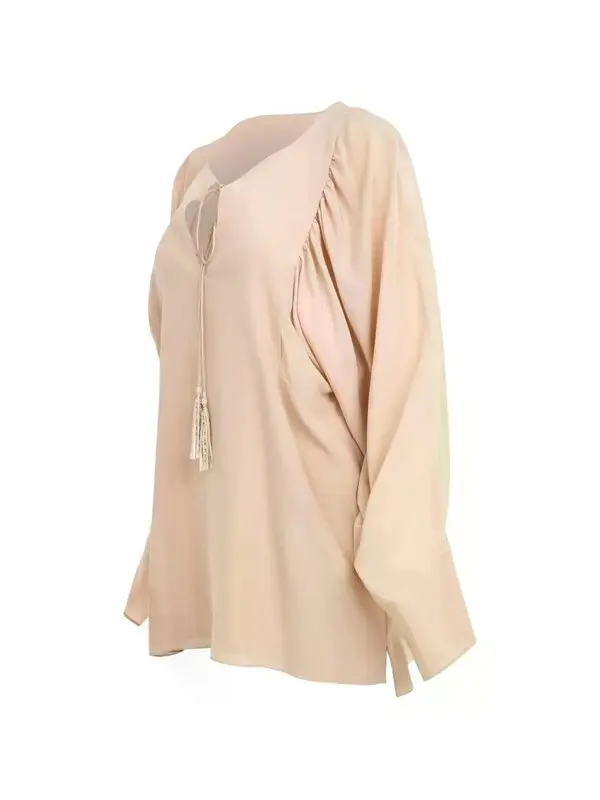 Chloé Long-sleeve Keyhole Blouse