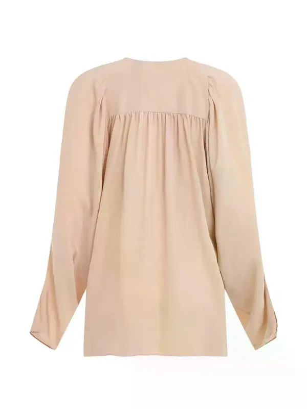 Chloé Long-sleeve Keyhole Blouse
