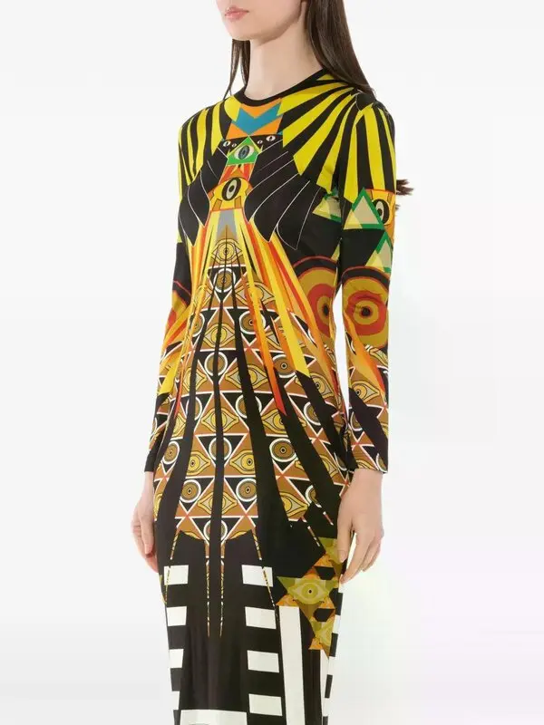 Givenchy Egyptian Print Midi Dress