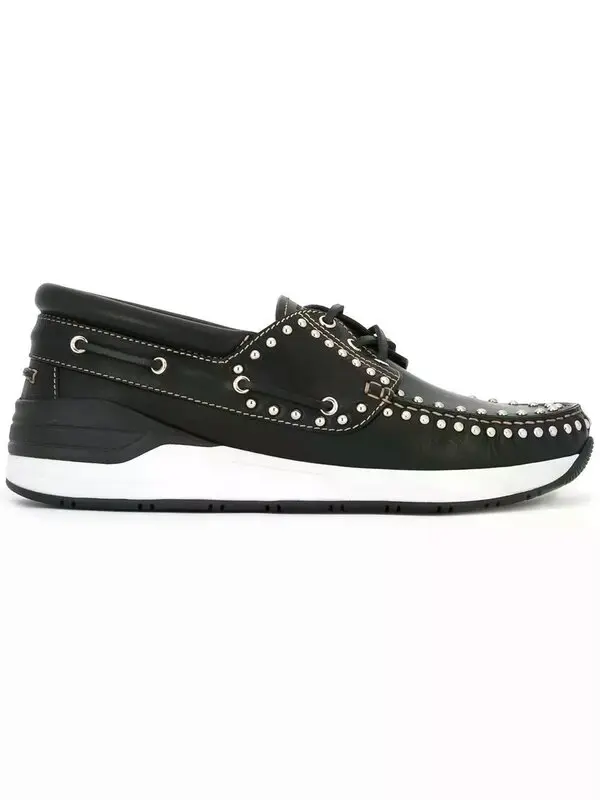 Givenchy Leather Studded Boat Shoes