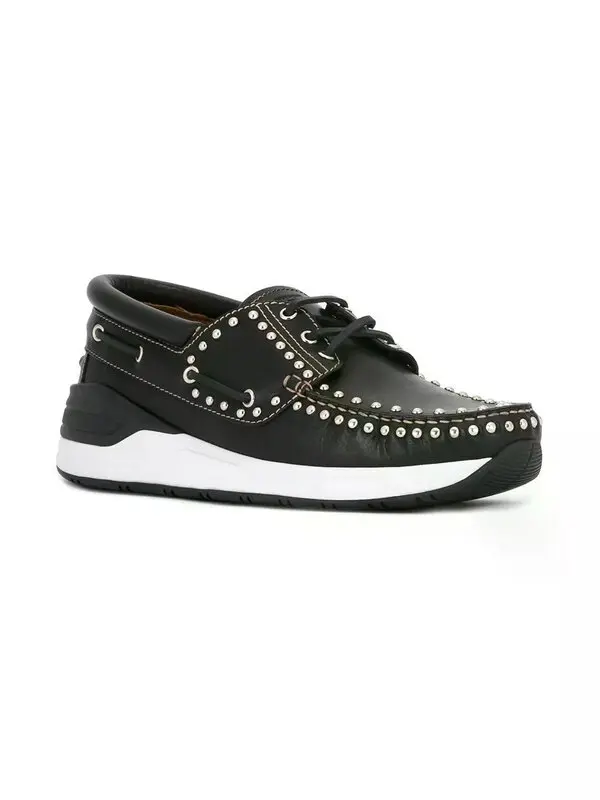 Givenchy Leather Studded Boat Shoes