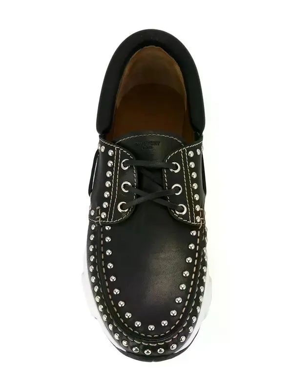 Givenchy Leather Studded Boat Shoes