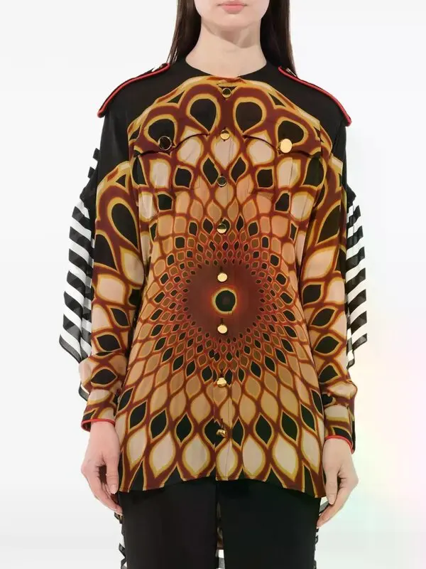 Givenchy Kaleido Eye Printed Long Sleeve Top