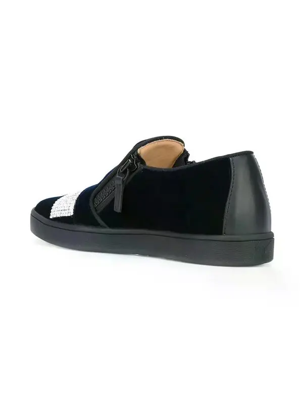 GIUSEPPE ZANOTTI Velvet Slip-on Sneakers
