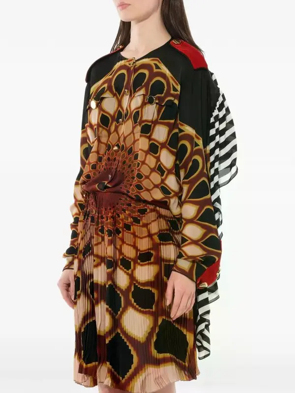 Givenchy Kaleido Eye Printed Midi Dress