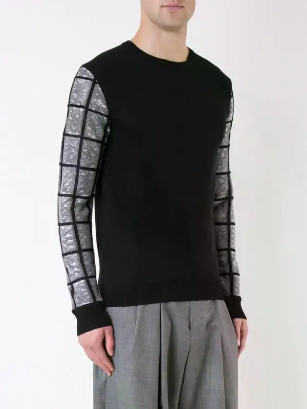 WOOYOUNGMI Checked Sleeve Jumper