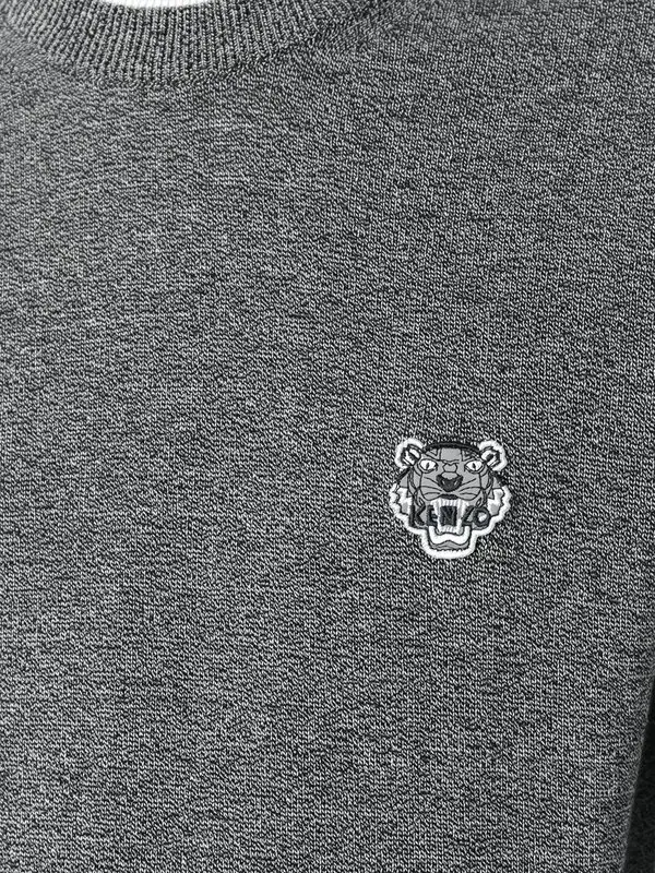 Kenzo Mini Tiger Crew Neck Jumper - Grey