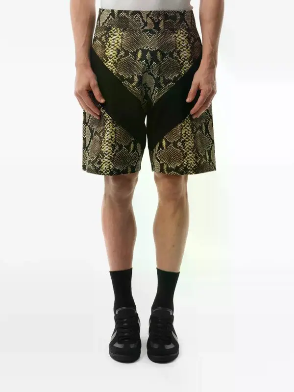 Givenchy Snakeskin Print Bermuda Shorts