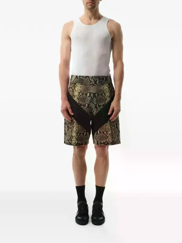 Givenchy Snakeskin Print Bermuda Shorts