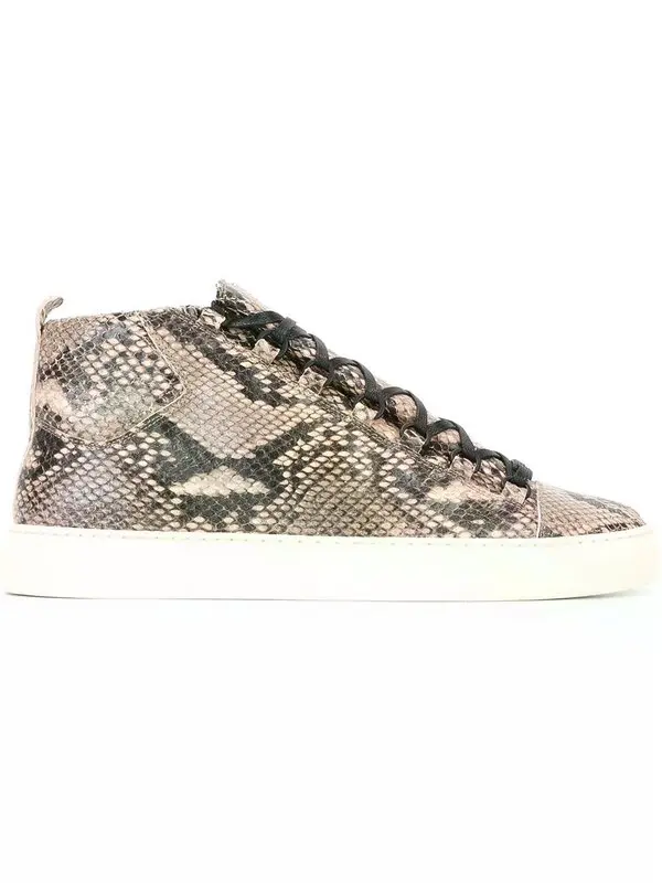 Balenciaga Snakeskin Effect Sneakers