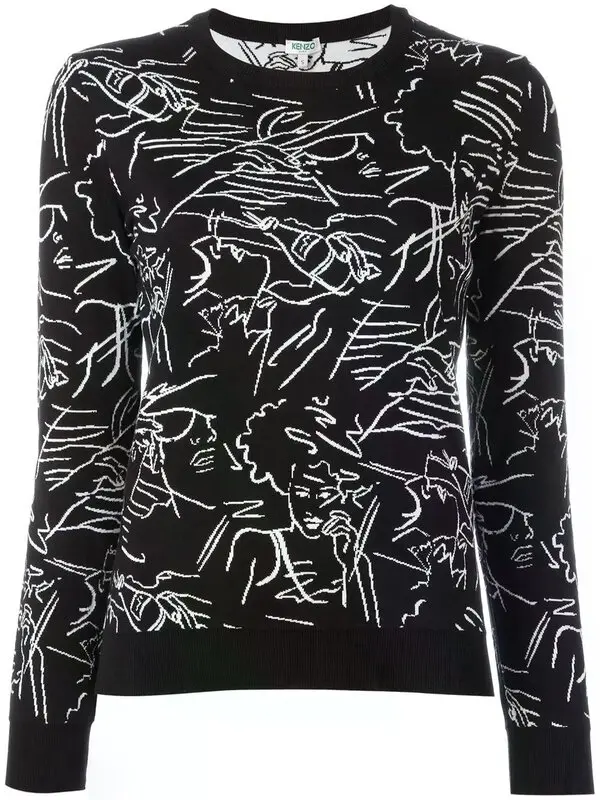 Kenzo Sketch Print Jumper