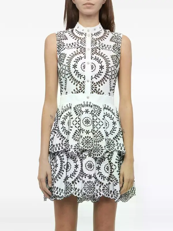 Alexander McQueen Broderie Anglaise Poplin Dress