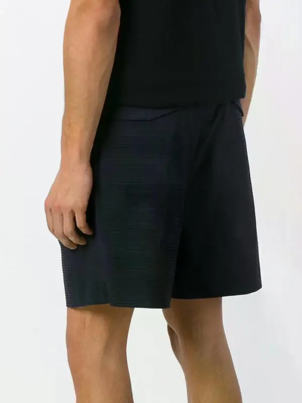 WOOYOUNGMI Navy Wool-blend Bermuda Shorts