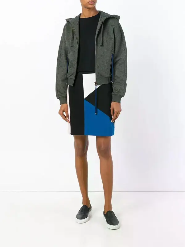 Kenzo Embroidered Logo Zip Front Hoodie