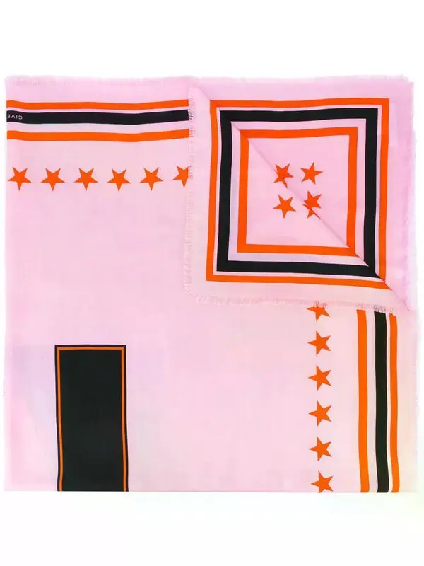 Givenchy 17 Print Scarf - Pink