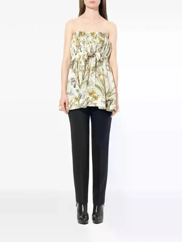 Alexander McQueen Floral Print Bandeau Top
