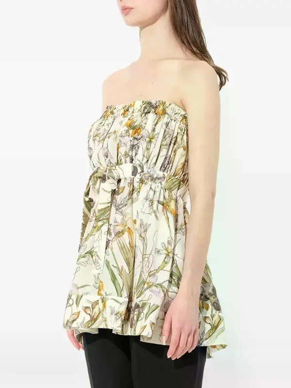 Alexander McQueen Floral Print Bandeau Top