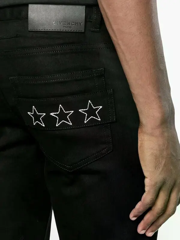 Givenchy Star Embroidered Skinny Jeans