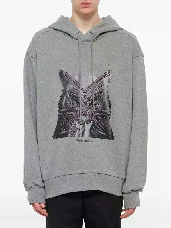 JUUN.J Wolf Print Hoodie