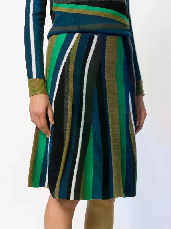 Kenzo Striped A-line Skirt