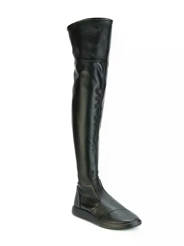 GIUSEPPE ZANOTTI Calf Leather Runner Thigh High Boots