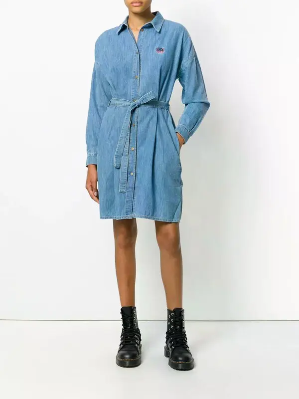Kenzo Embroidered Tiger Shirt Dress