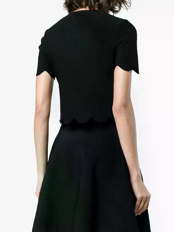 Alexander McQueen Scalloped Hem Top