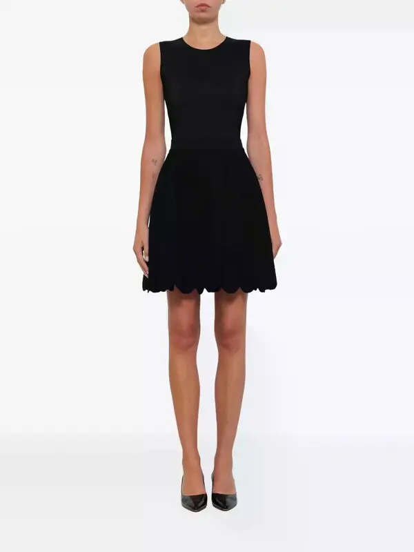 Alexander McQueen Scalloped Hem Mini Skirt