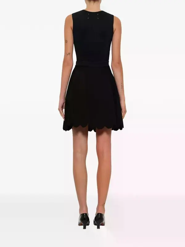 Alexander McQueen Scalloped Hem Mini Skirt