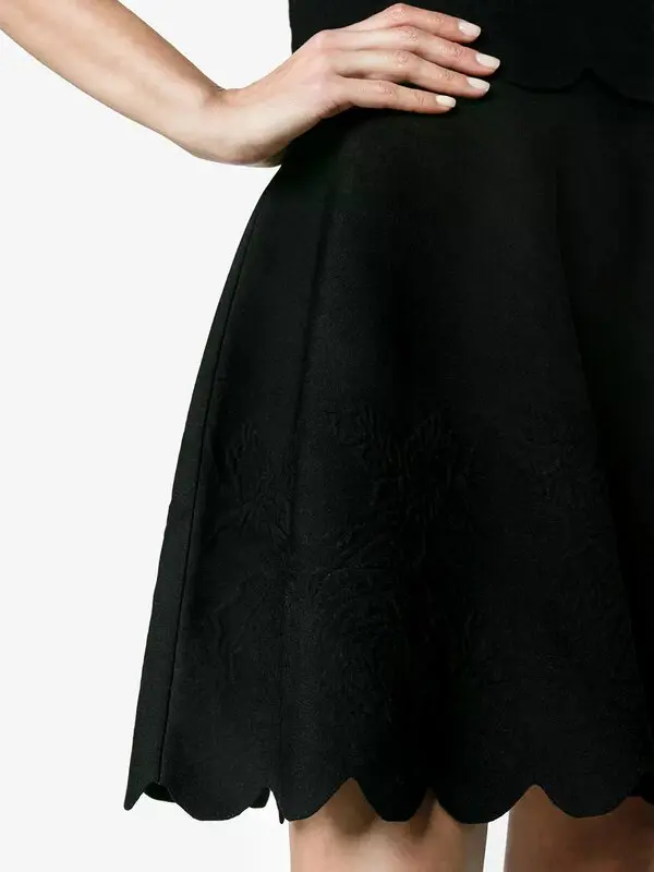 Alexander McQueen Scalloped Hem Mini Skirt